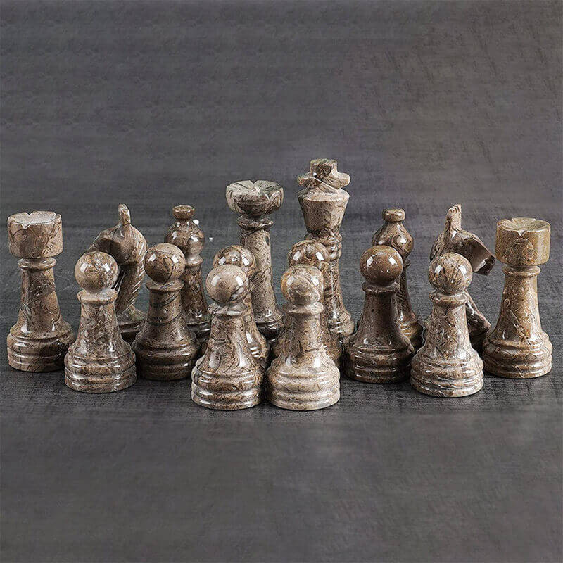 Marble Oceanic & White Chess Pieces – Marbly Pakistan