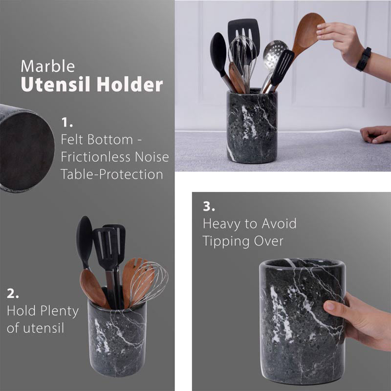 Handcrafted Marble Utensil Holder – Marbly Pakistan